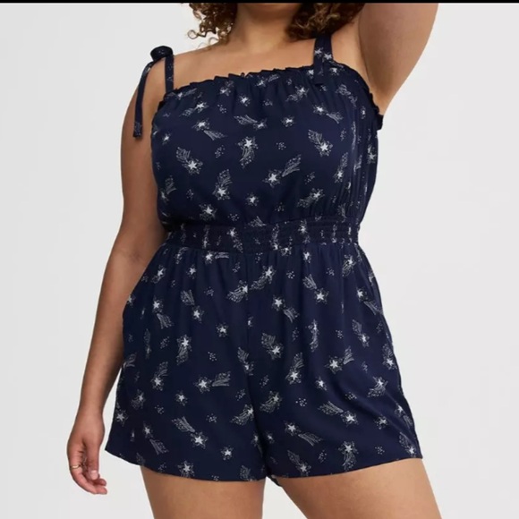 torrid | Intimates & Sleepwear | Torrid Midnight Blue Starry Romper ...